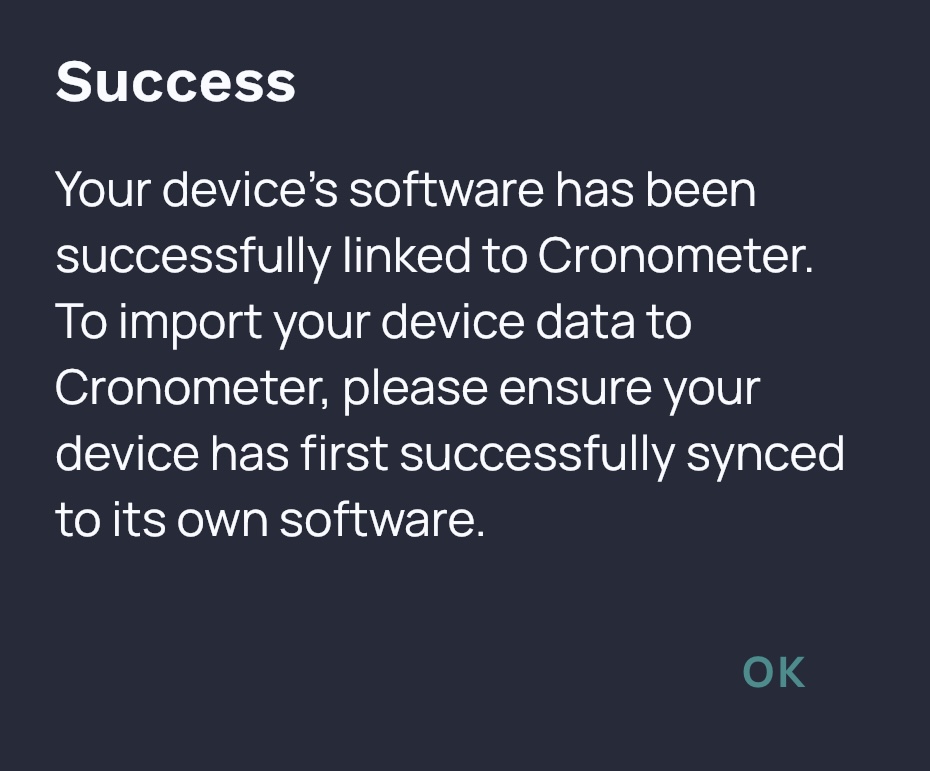 Cronometer Integration