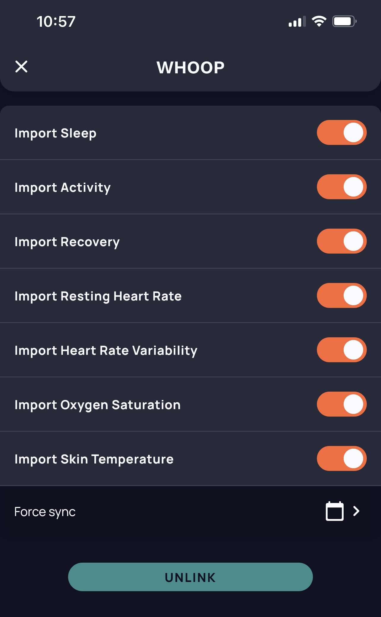Cronometer Integration